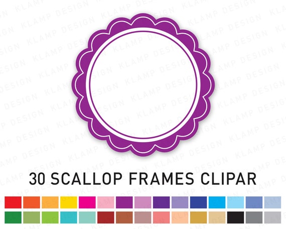 Digital Frame Clipart: circle Frame Clipart | Etsy