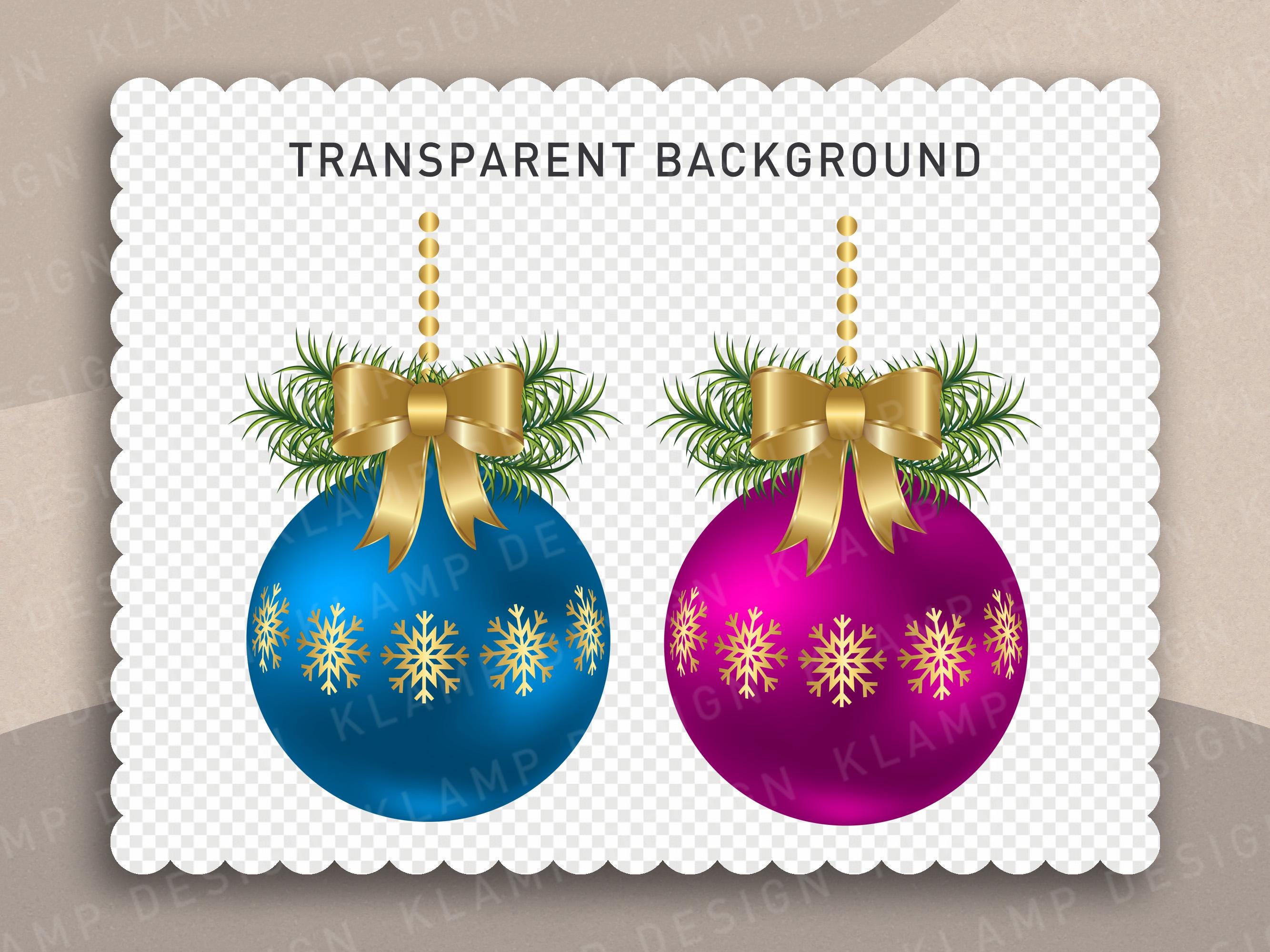 Christmas Balls Clip Art Commercial Use, Digital Christmas Ball ...