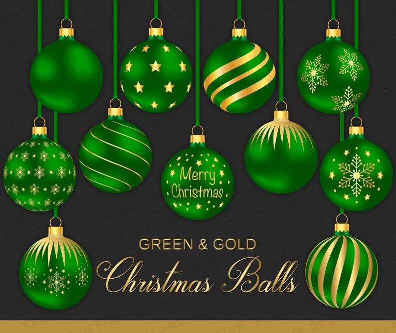 Christmas Balls Clipart, Blue and Gold Christmas Baubles, Christmas ...