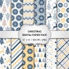 Christmas Digital Paper Commercial Use, Christmas Printable Paper ...