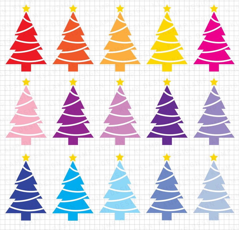 Christmas Clipart: "christmas Tree Clipart" Christmas Digital Clipart ...