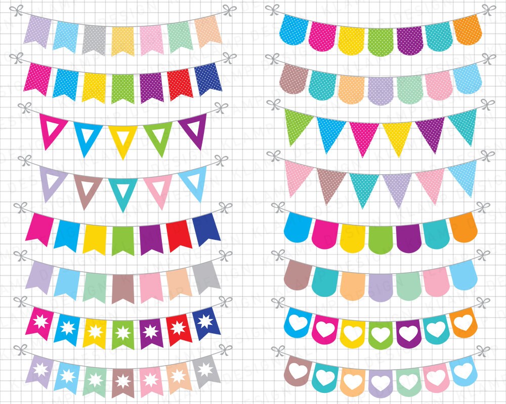 Bunting Clipart: "bunting BANNER Clipart" Banner Flag Clipart, Banner ...