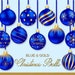 Blue and Gold Christmas Balls Clipart, Christmas Baubles, Christmas ...