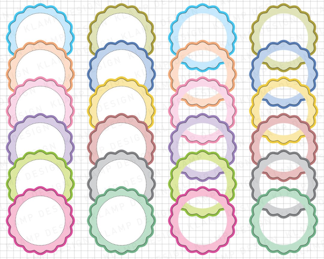 Frames Clipart: Scalloped Circle Frames" Clipart Frames, Circle Clipart ...