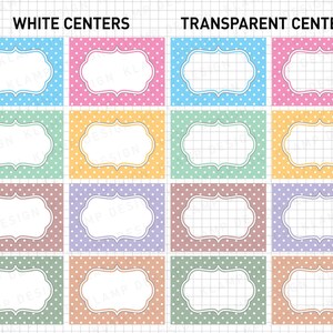 Frame Clipart: "polka Dots Frames" Digital Border Frame, Digital Lables ...
