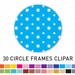 Circle Frame Clipart: "circle Clipart" With Stars Pattern, Digital ...