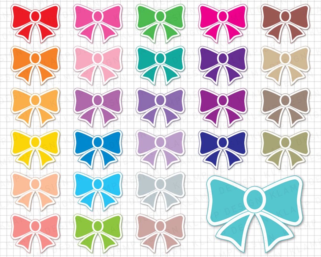 Digital Bow Clip Art: "clip Art Bow" for Scrapbooking, Card Making ...