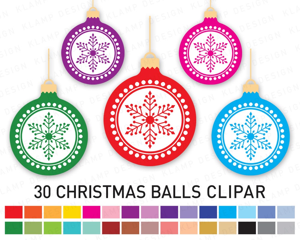 Christmas Clipart, Christmas Ornament Clipart, Christmas Balls Clipart ...