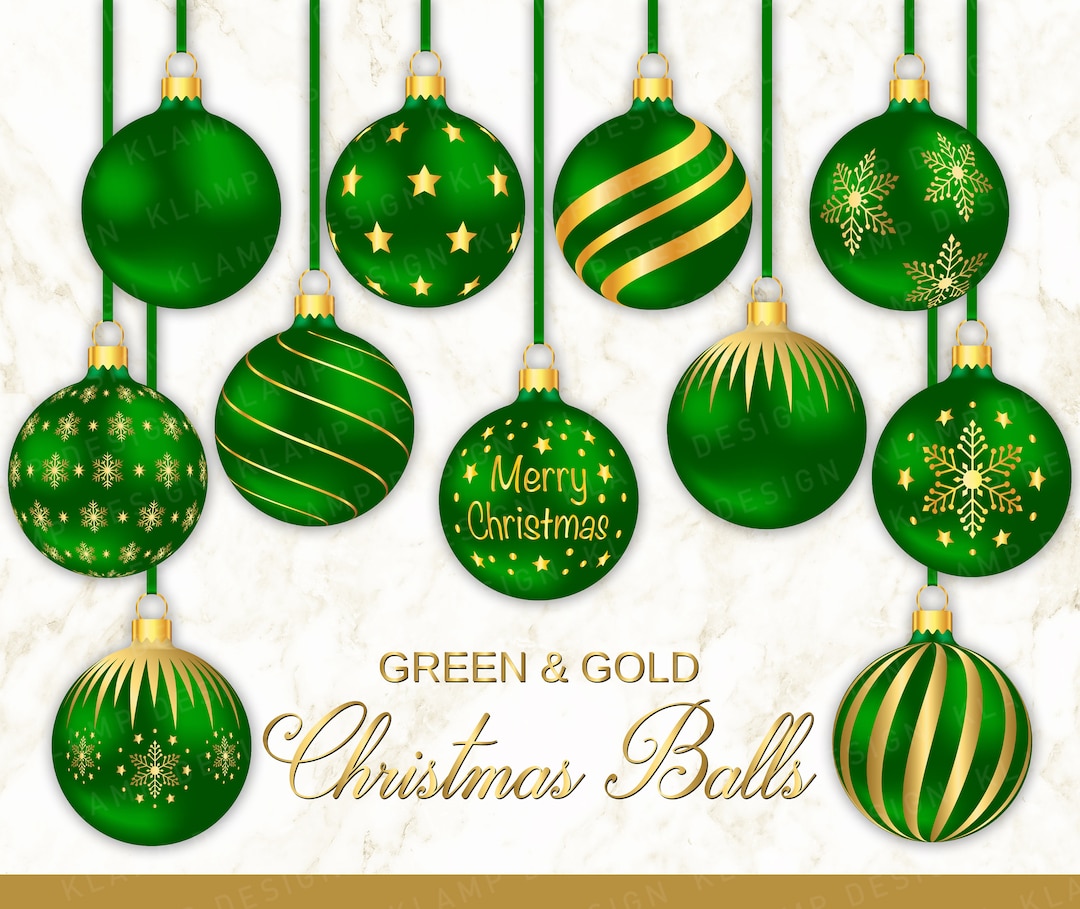 Christmas Balls Clipart, Blue and Gold Christmas Baubles, Christmas ...