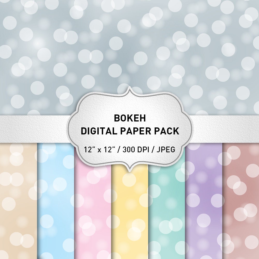 Bokeh Digital Paper Digital Paper Pack Bokeh Digital - Etsy