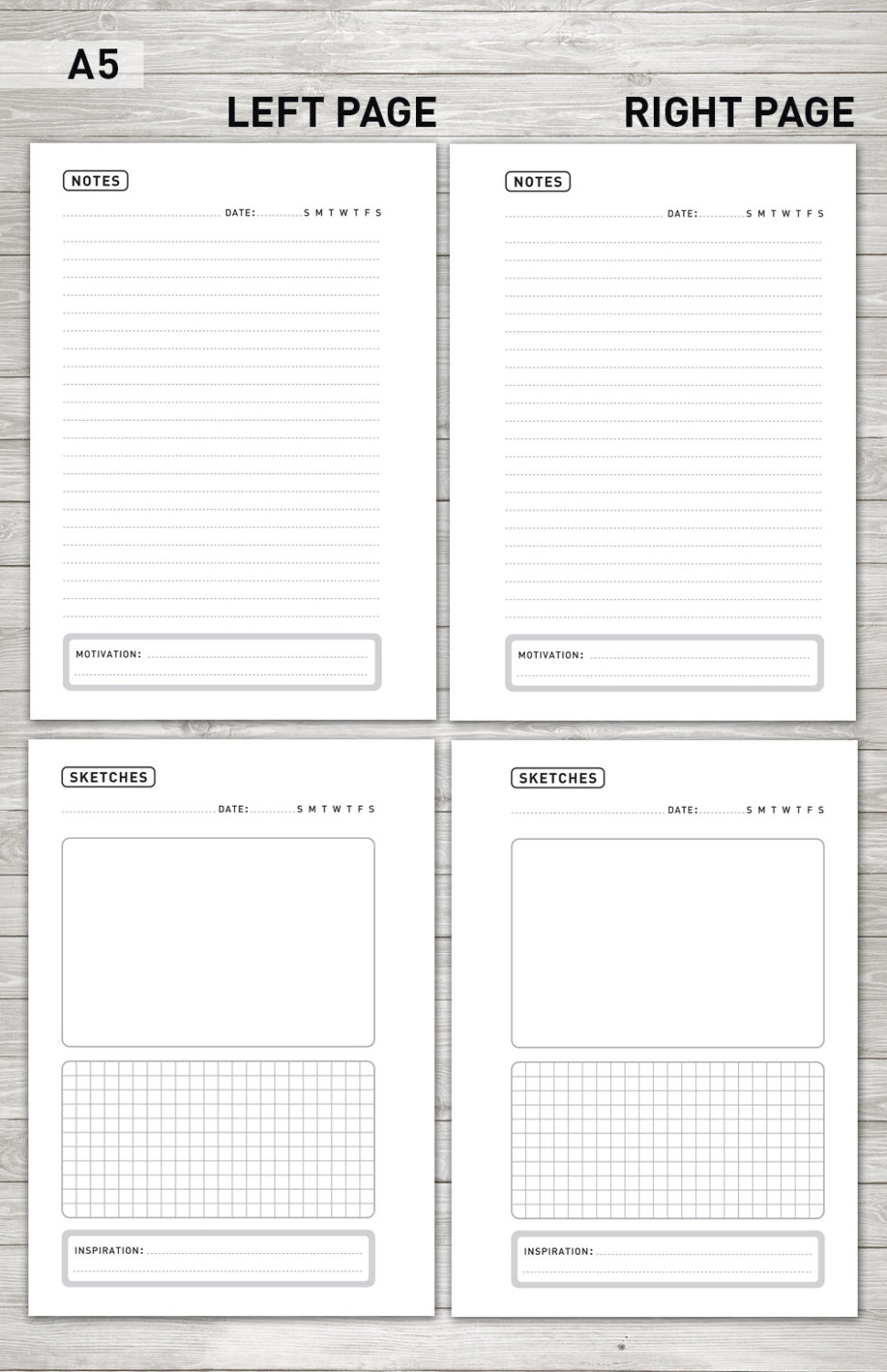 Printable Notes: notes Printable Printable Notepaper, Notes Page, Blank ...
