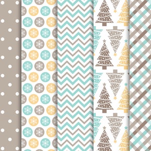 Christmas Digital Paper Commercial Use: "christmas Papers" With ...