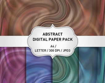 Abstract Digital Backgrounds Digital Paper Pack Instant | Etsy