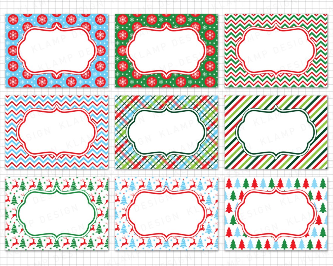 Christmas Digital Frames: "christmas FRAME Clipart" Christmas Labels ...