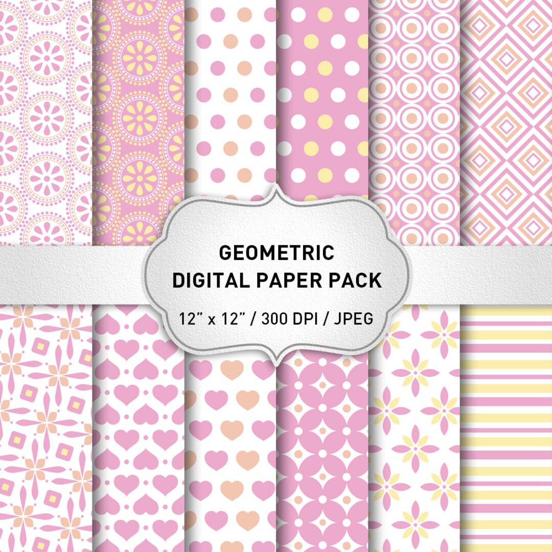 Pink Digital Paper Pack, Pink Digital Paper, Pink Backgrounds ...