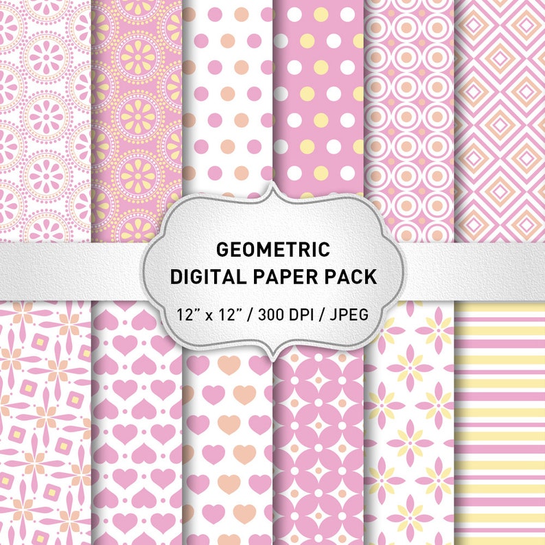 Pink Digital Paper Pack, Pink Digital Paper, Pink Backgrounds ...