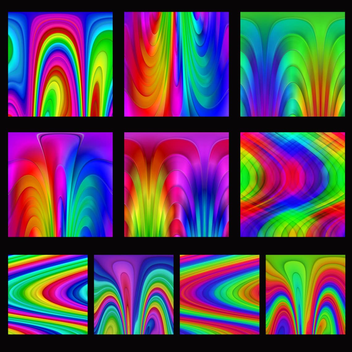 Rainbow Digital Paper Rainbow Paper Abstract Paper - Etsy