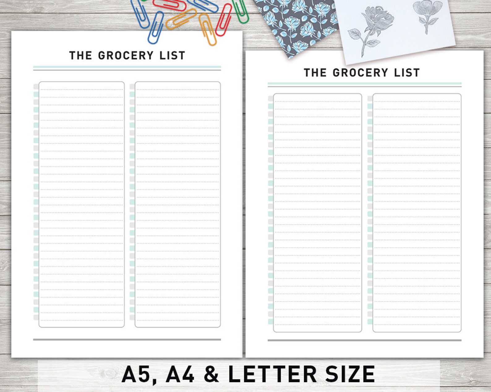 Grocery List Printable: "grocery LIST Organizer" Grocery Planner ...