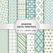 Green Digital Paper: geometric Digital Paper - Etsy