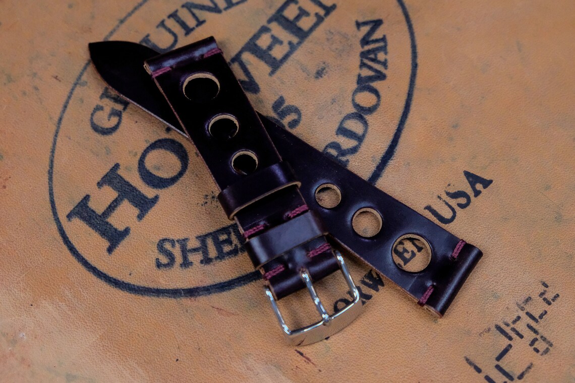 Horween Shell Cordovan Colour 8 Unlined Rally Leather Watch - Etsy