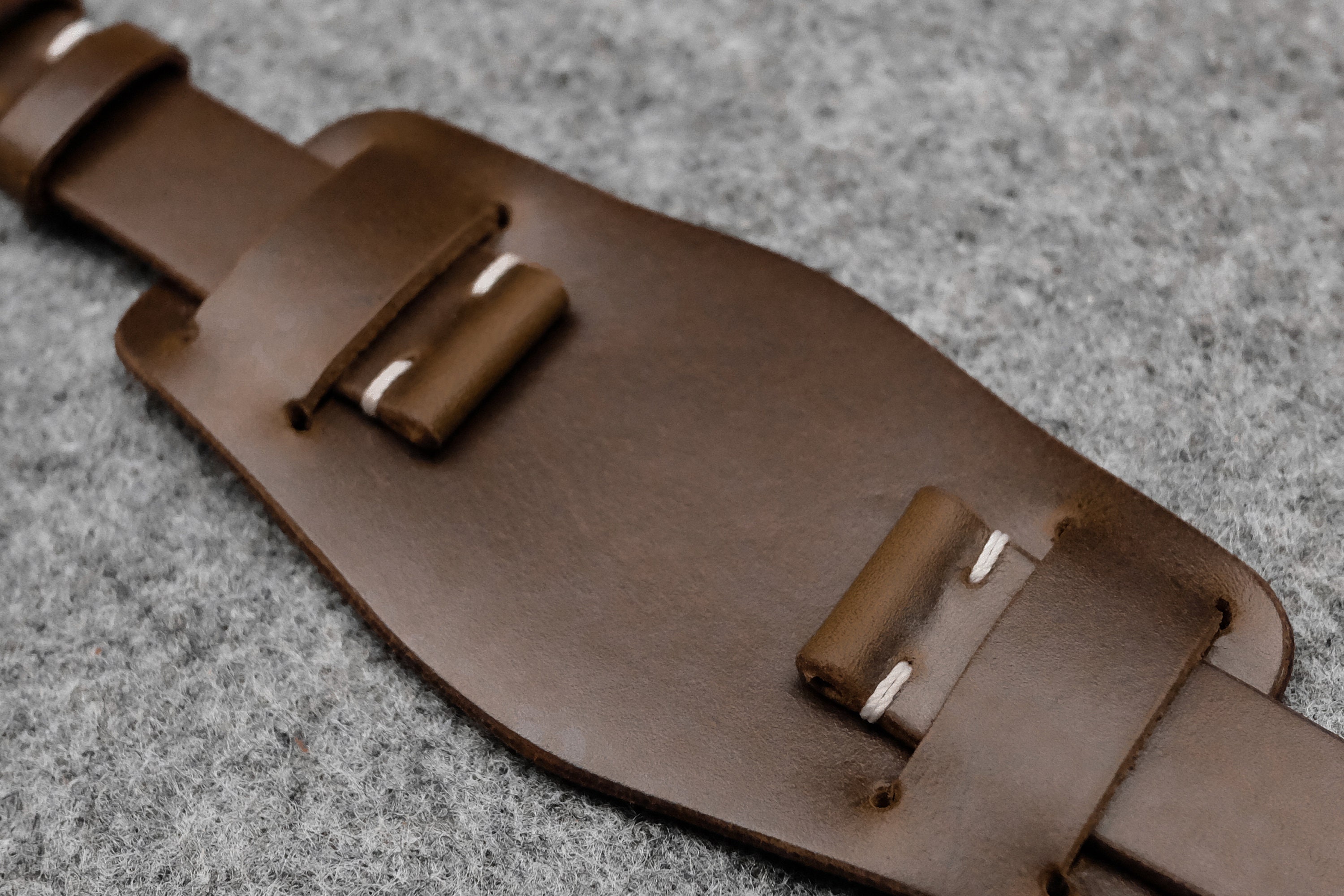 Horween Chromexcel Natural Unlined Leather Bund Watch Strap - Etsy