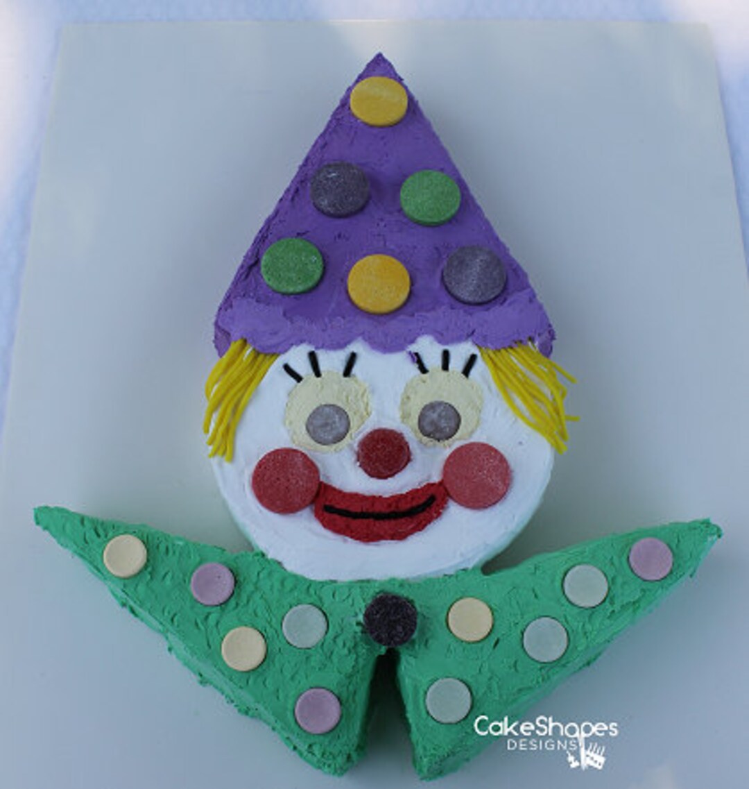 Printable Clown Cut-up Cake Pattern to Create a Shaped Cake / Cut up ...