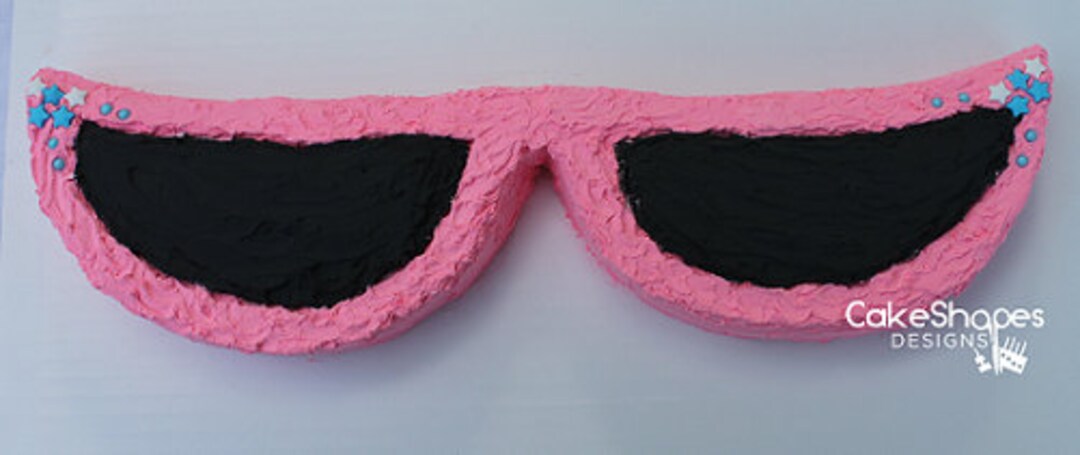 Printable Sunglasses Cut-up Cake Pattern to Create a Sunglasses Shaped ...