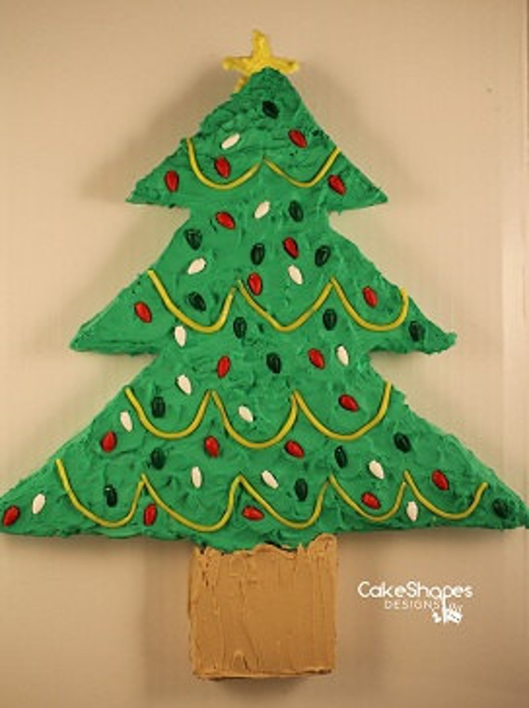 Christmas Tree Cut-up Cake Pattern - Etsy