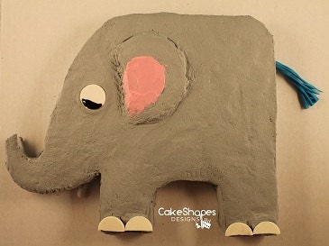 Printable Elephant Cut-up Cake Pattern to Create an Elephant Shaped ...