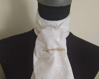 Ready Tie or Self Tie Plain White 100 % Cotton Riding/hunting/dressage ...