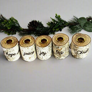 Christmas Advent Wreath, Birch 5 Pc Advent Set, Advent Holiday Taper ...