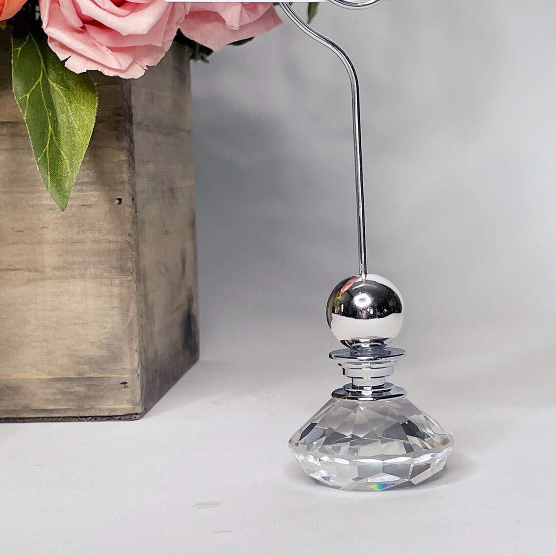 Crystal Table Number Holders Set of 5 Elegant Card Holders - Etsy