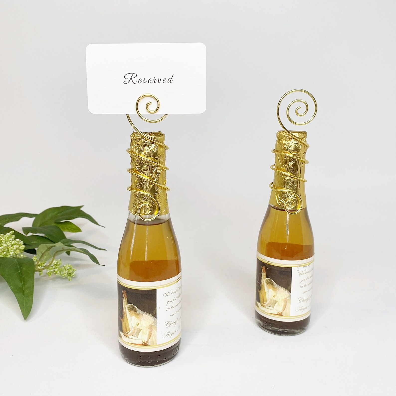 Wine Bottle Place Card Holders Set of 5 Handmade Champagne - Etsy