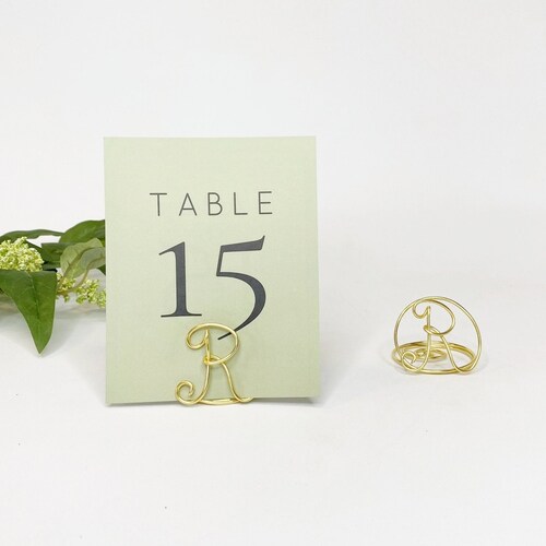 Gold Wedding Table Number or Place Card Holder STYLE A Set of - Etsy