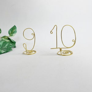 Wire Wedding Table Numbers, Set of 5, Freestanding Handmade Event Table ...