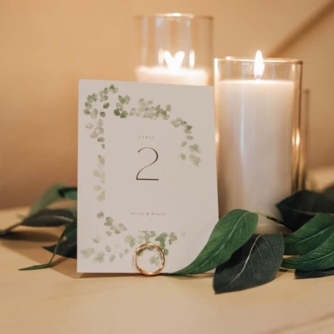 Circle Table Number Holders, Set of 5, Place Card Holders, Handmade ...