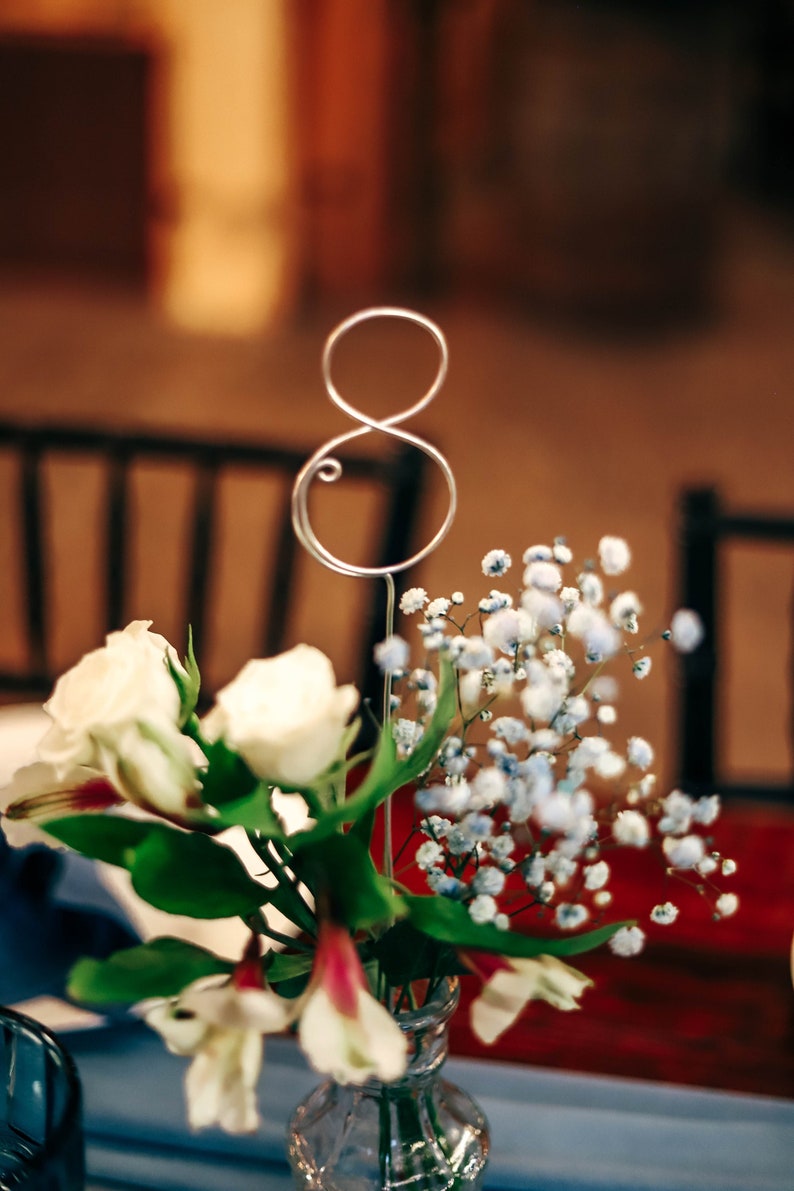 Wedding Table Numbers Set of 5 Handmade Wire Table Numbers - Etsy