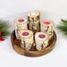 Christmas Advent Wreath, Set of Five Birch Candles With Colored Candles ...