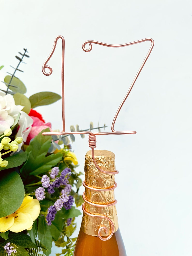 Wine Bottle Table Numbers Set of 5 Wedding Bottle Numbers - Etsy