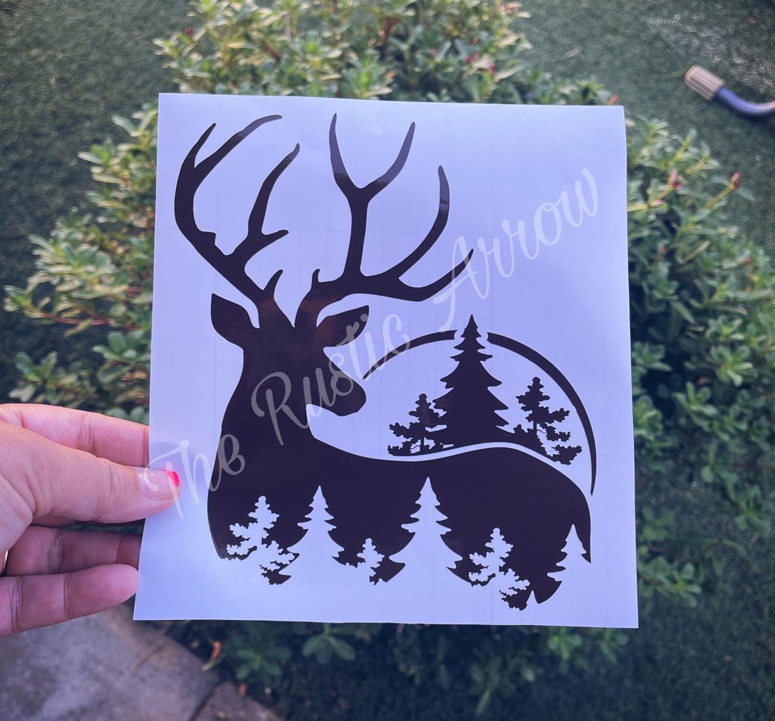 Outdoor Deer Scene Decal - Etsy