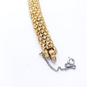 1950s Gold Rhinestone Ladies Watch | 50s Gold Serpentine Rhinestone ...