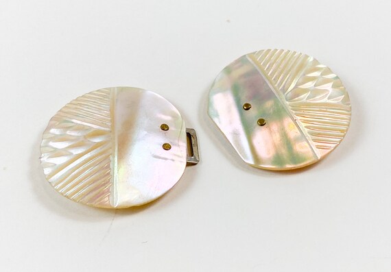 1940s Abalone Belt Buckles | 40s Abalone Shell Buckles - Gem