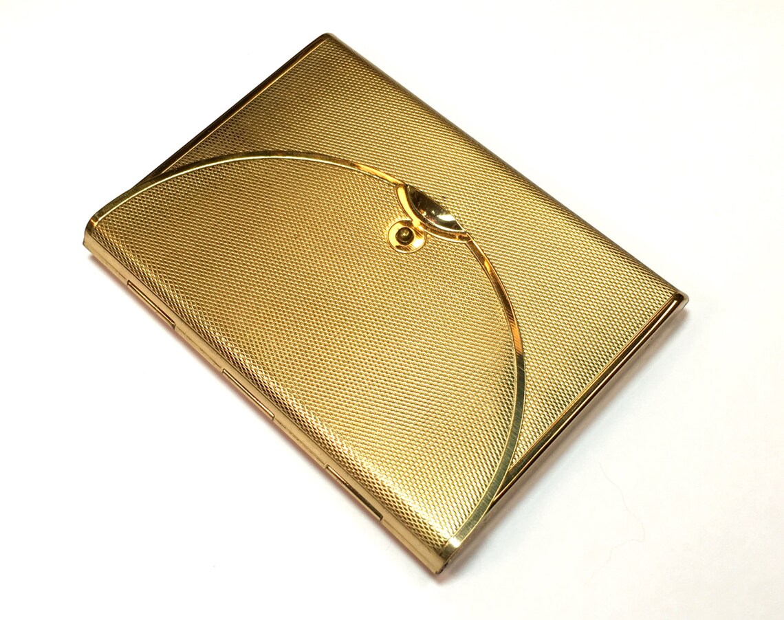 1950s Gold Compact 50s Brushed Gold Envelope Compact COTY - Etsy