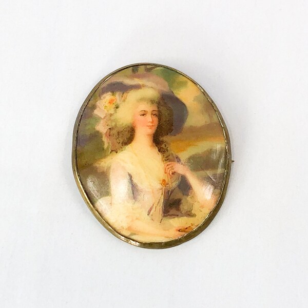 Antique Portrait Brooch Pin - Etsy