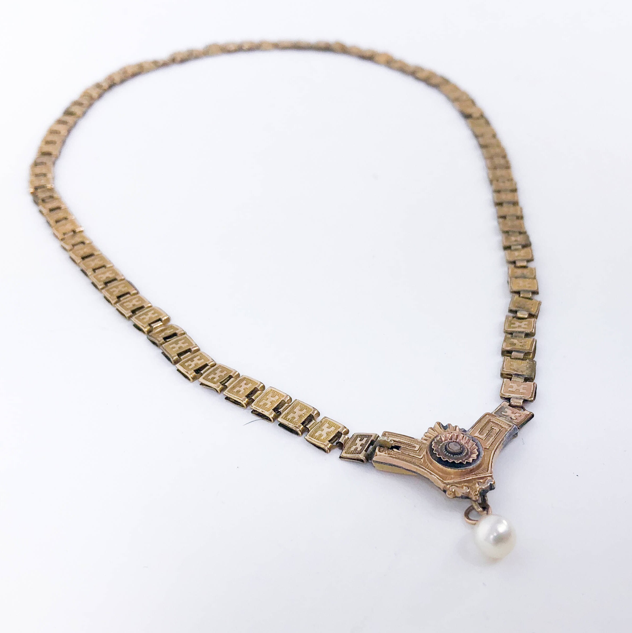 1800s Gold Book Chain Necklace Book Chain Pendant Necklace - Etsy