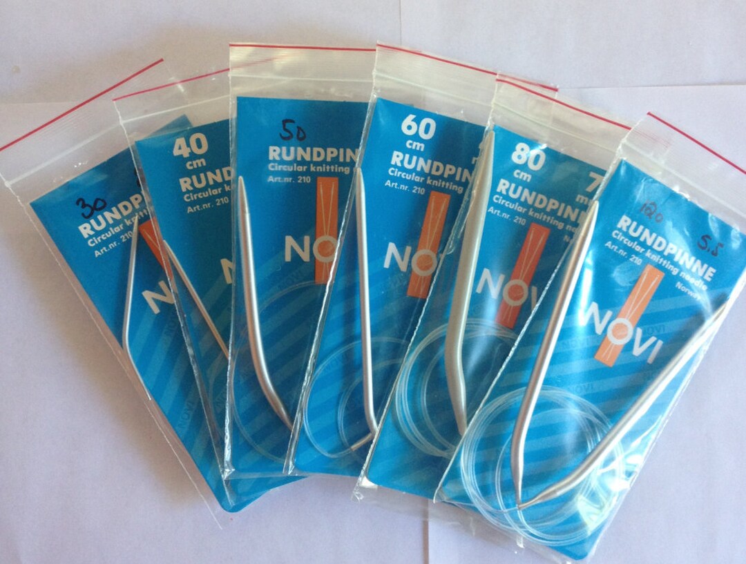 Choose Any 6 Needles Novi Circular Knitting Needles Made in Norway 20 ...