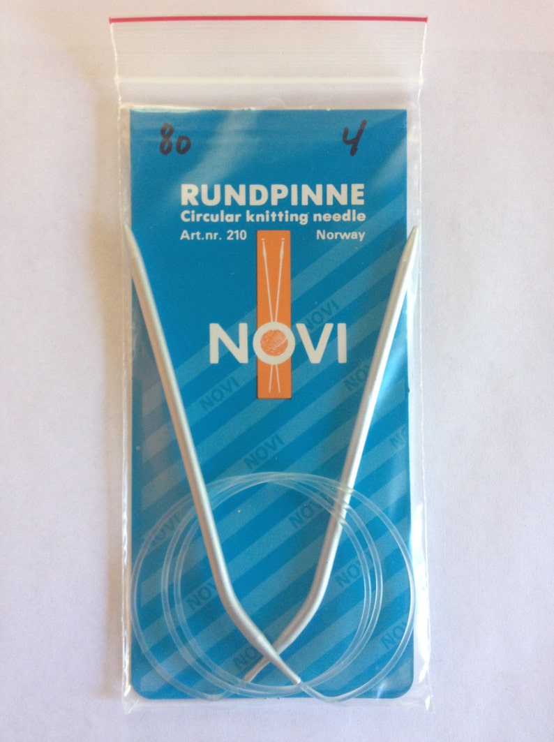 Novi Circular Knitting Needles Made in Norway 80cm (32") Sizes 2mm ...