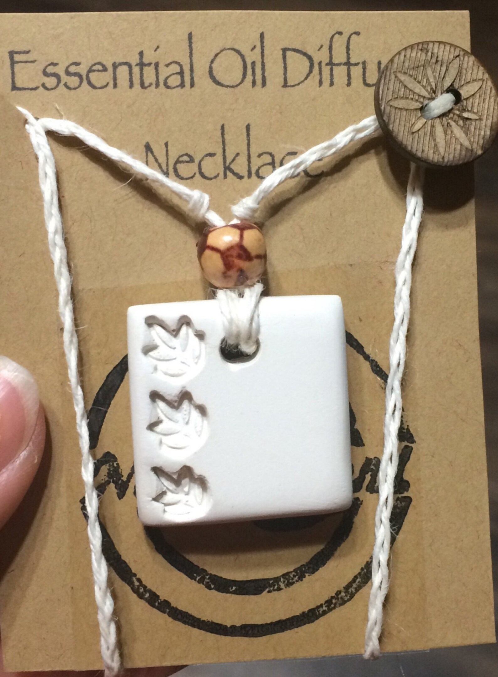 Essential Oil Diffuser Necklaces - White Clay Diffuser Necklaces ...