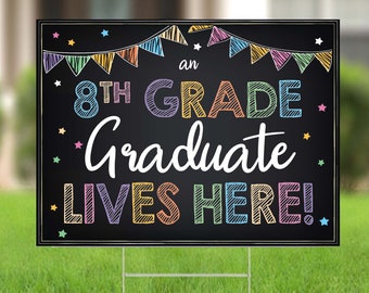 8th Grade Graduate Yard Sign - Etsy
