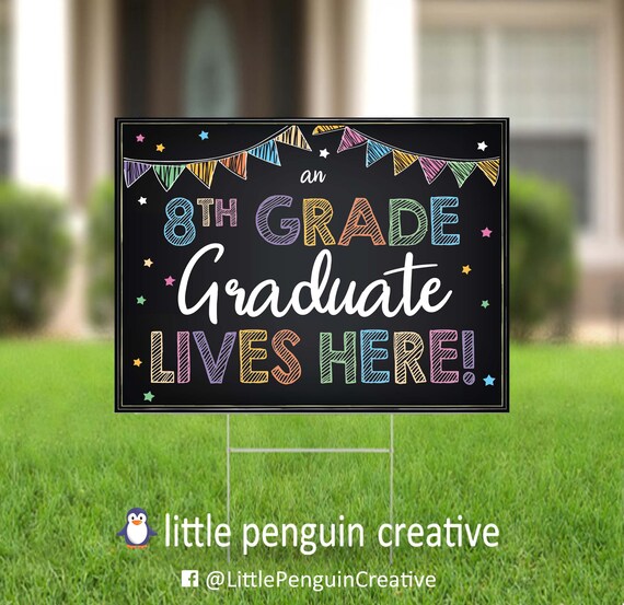8th Grade Graduate 18x24 Double-sided Yard Sign - Etsy